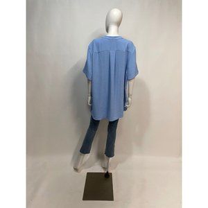 entro | Tops | Entro Blue Vneck Short Sleeve Tunic Top | Poshmark